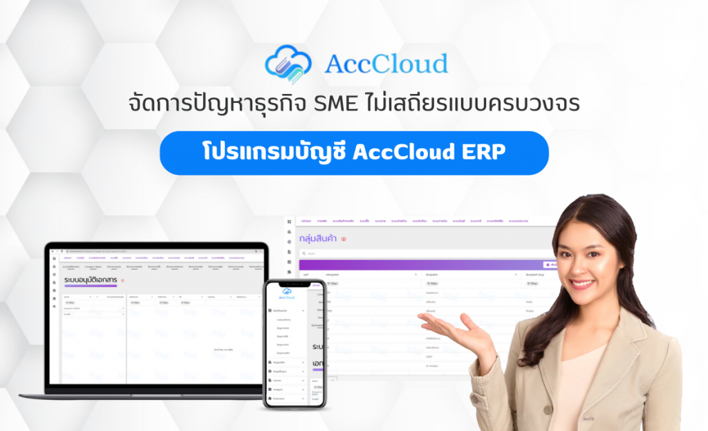 หมดความกังวลเรื่องบัญชี กับ "โปรแกรมบัญชี AccCloud ERP" เพื่อนเคียงข้างสำหรับนักบัญชียุคใหม่!